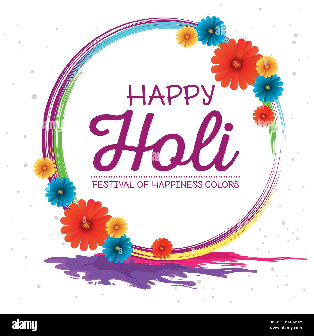 happy holi festival colors vector illustration design Stock Vector ...