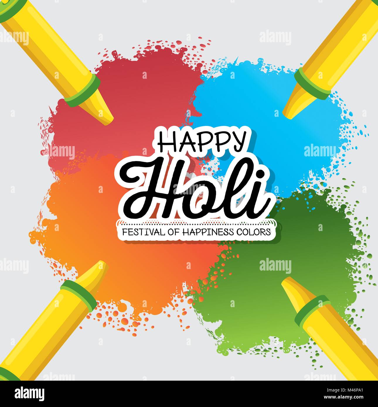 happy holi festival colors vector illustration design Stock Vector ...
