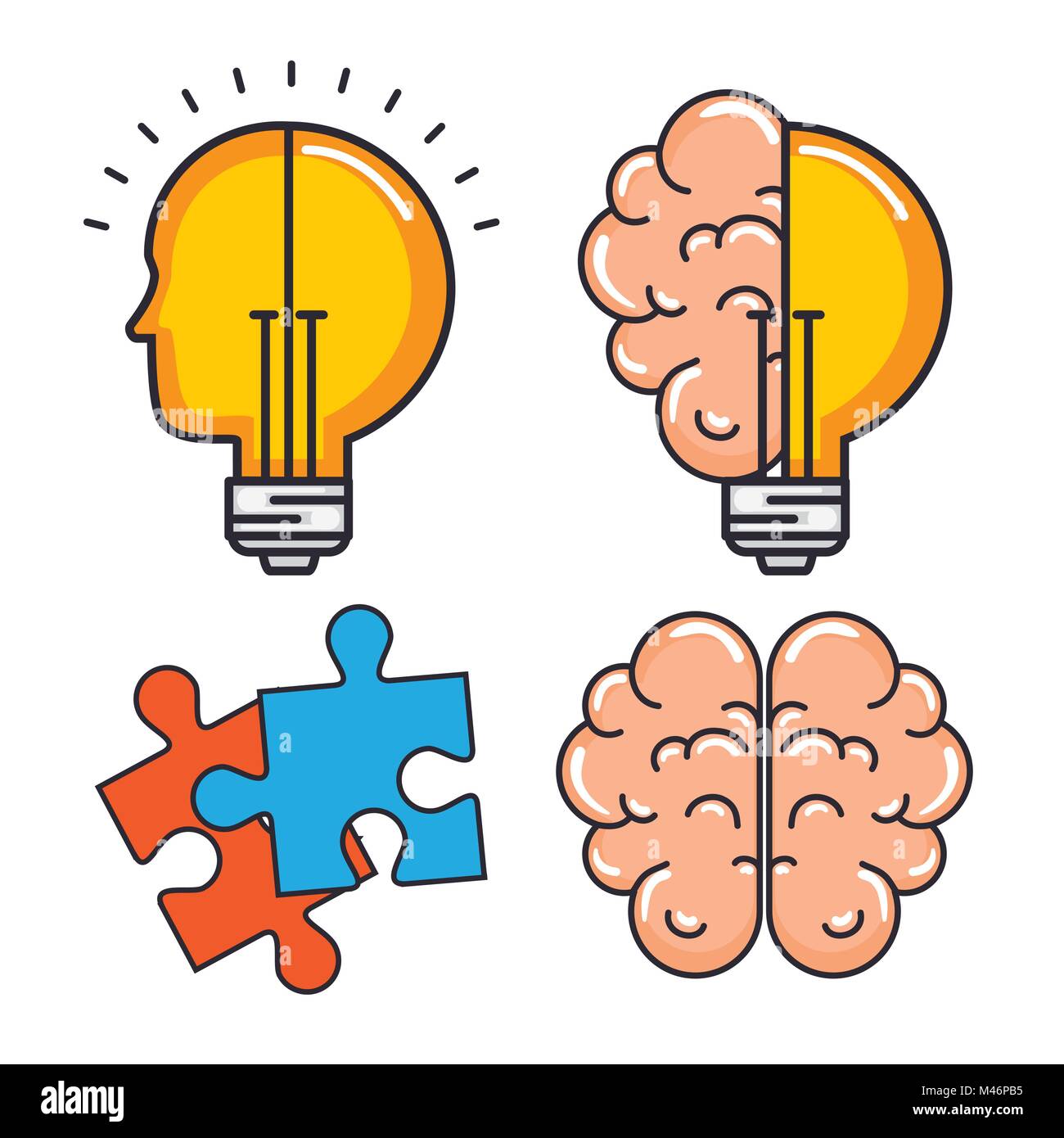 creative mind set icons vector illustration design Stock Vector Image ...