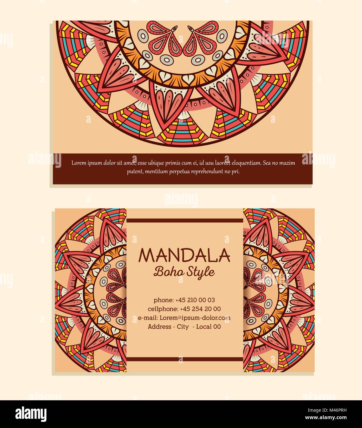 mandala boho style flyers Stock Vector Image & Art - Alamy
