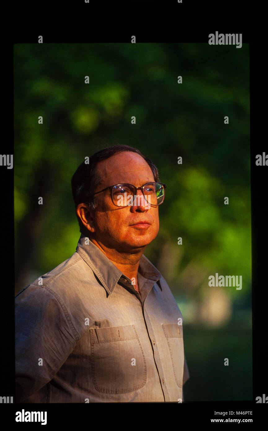 U.S. Senator Sam Nunn walks his family's tree farm in Perry, Georgia ...