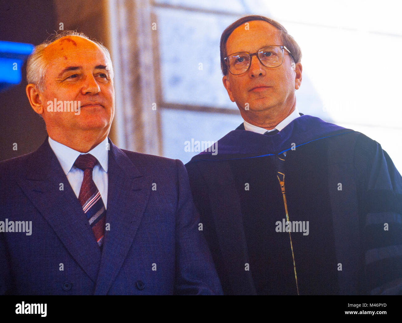 U.S. Senator Sam Nunn with Mikhail Gorbachev, Former General Secretary ...