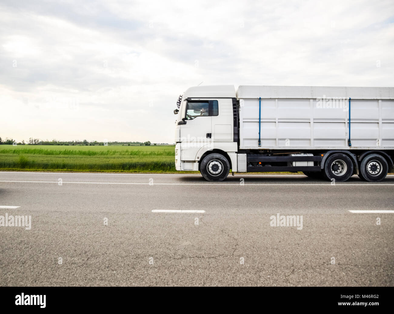 Freight vehicles on the track. Freight car. Truck Stock Photo - Alamy