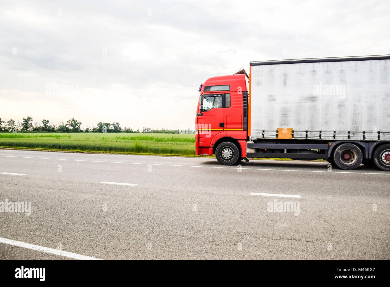 Freight vehicles on the track. Freight car. Truck Stock Photo - Alamy