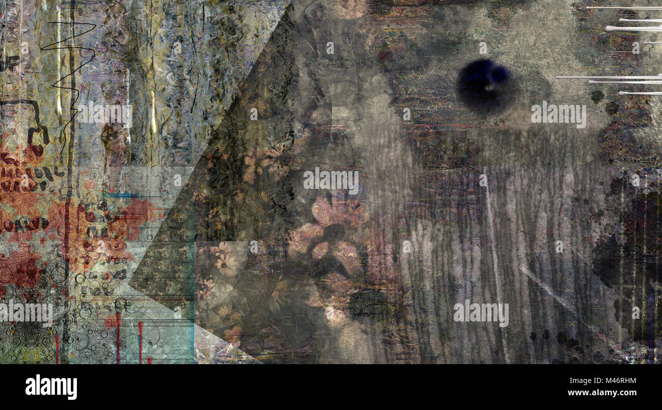 Muted Abstract Painting. 3D rendering Stock Photo - Alamy