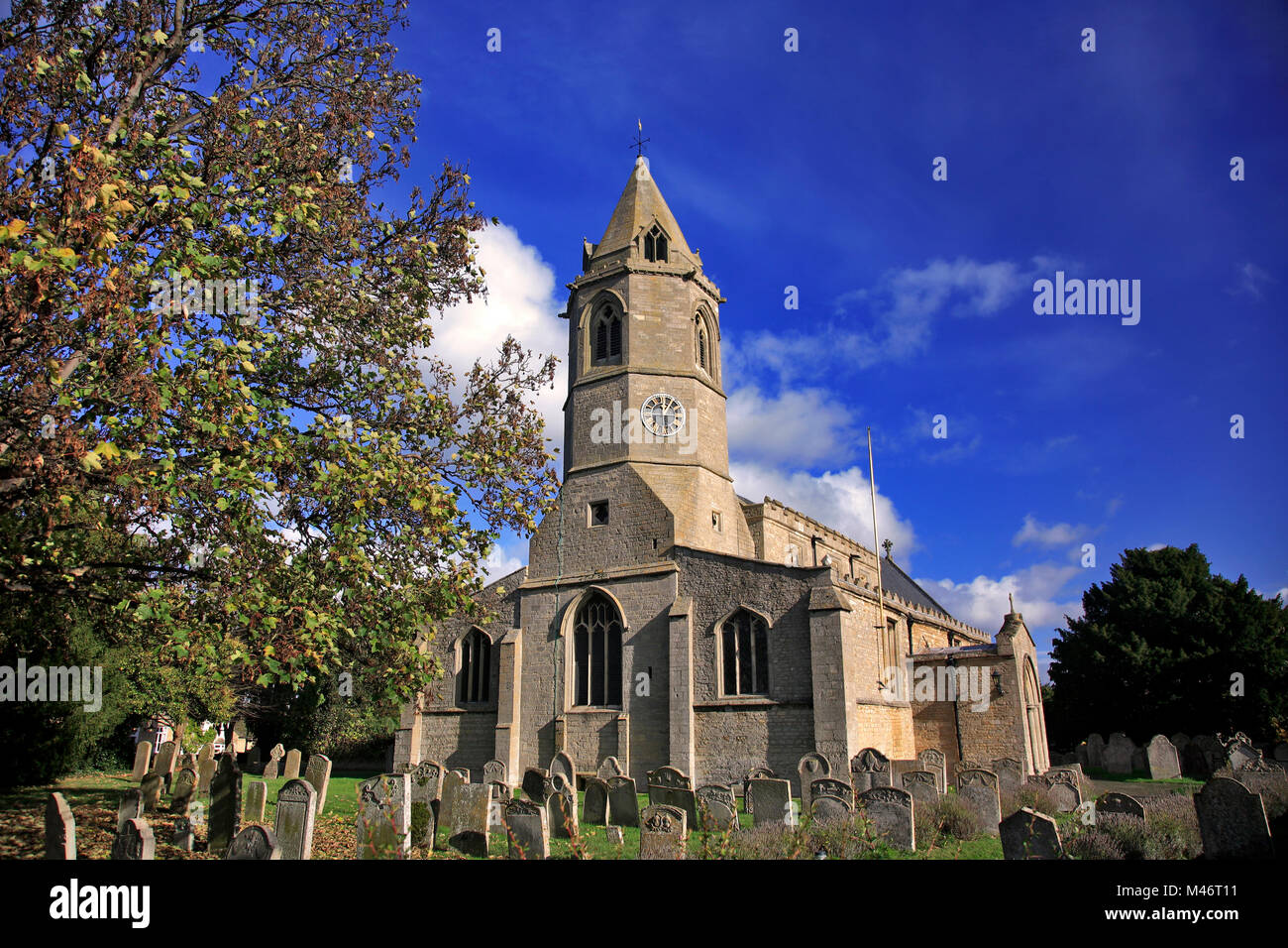 St Botolphs church, Helpston village, Cambridgeshire, England; UK Stock ...