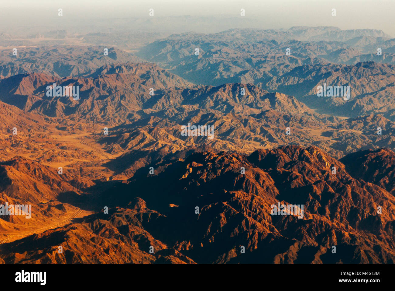 On the horizon, the high mountains of Egypt Stock Photo - Alamy