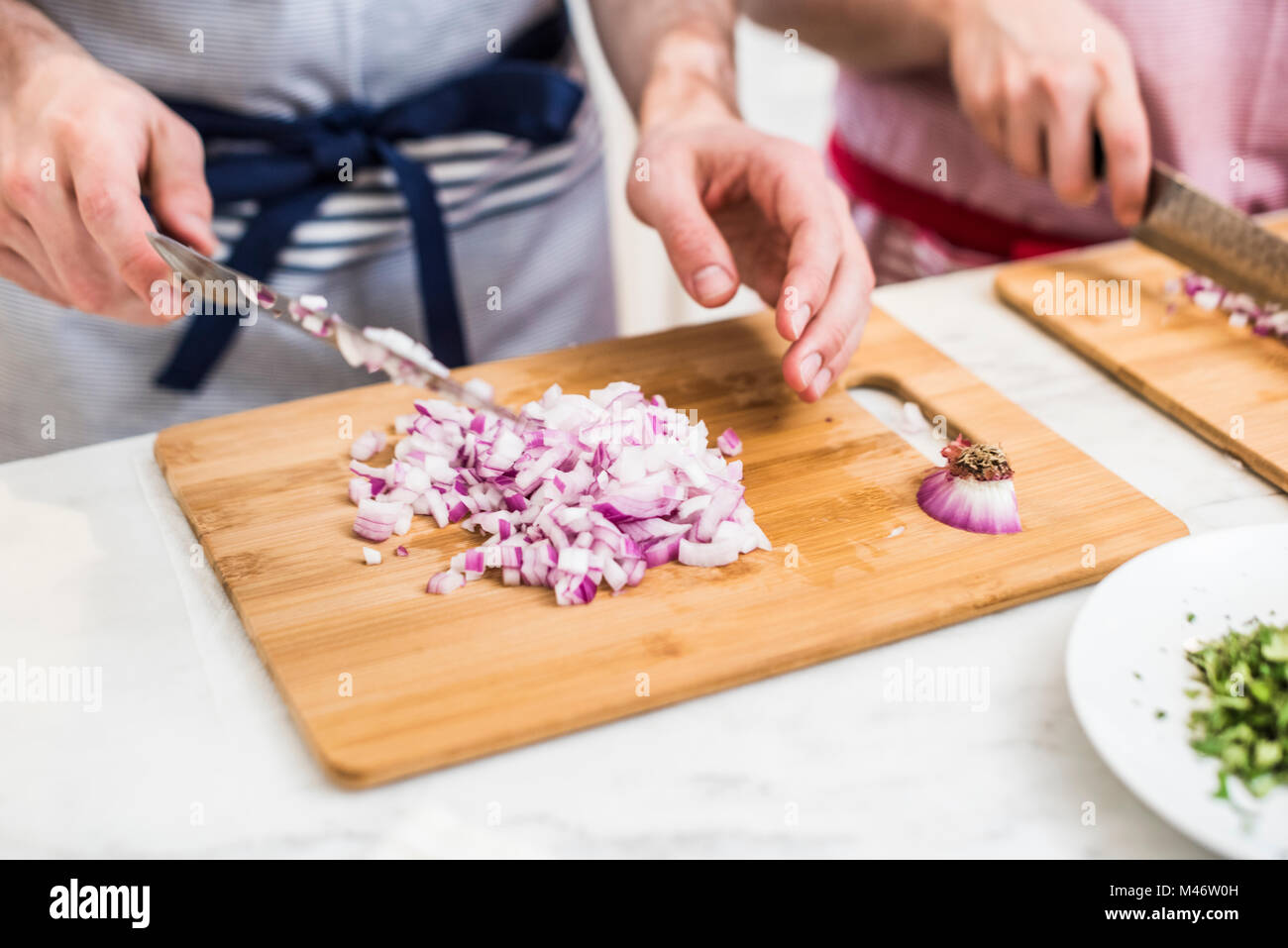 Chopping skills in the kitchen Stock Photo - Alamy