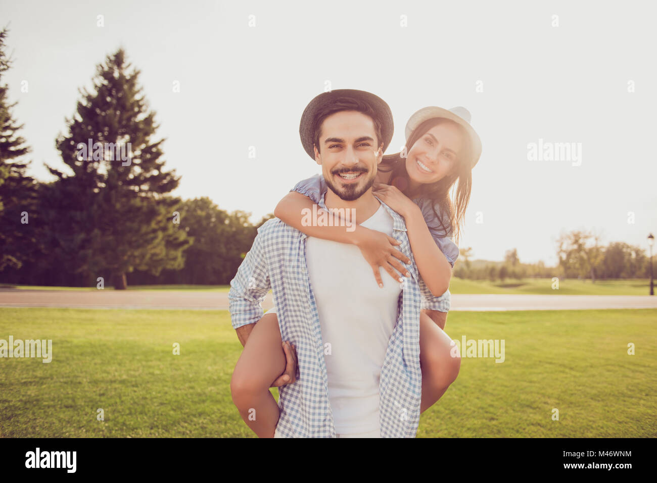 Good day, happiness, friendship concept. Cute sweet partner ...