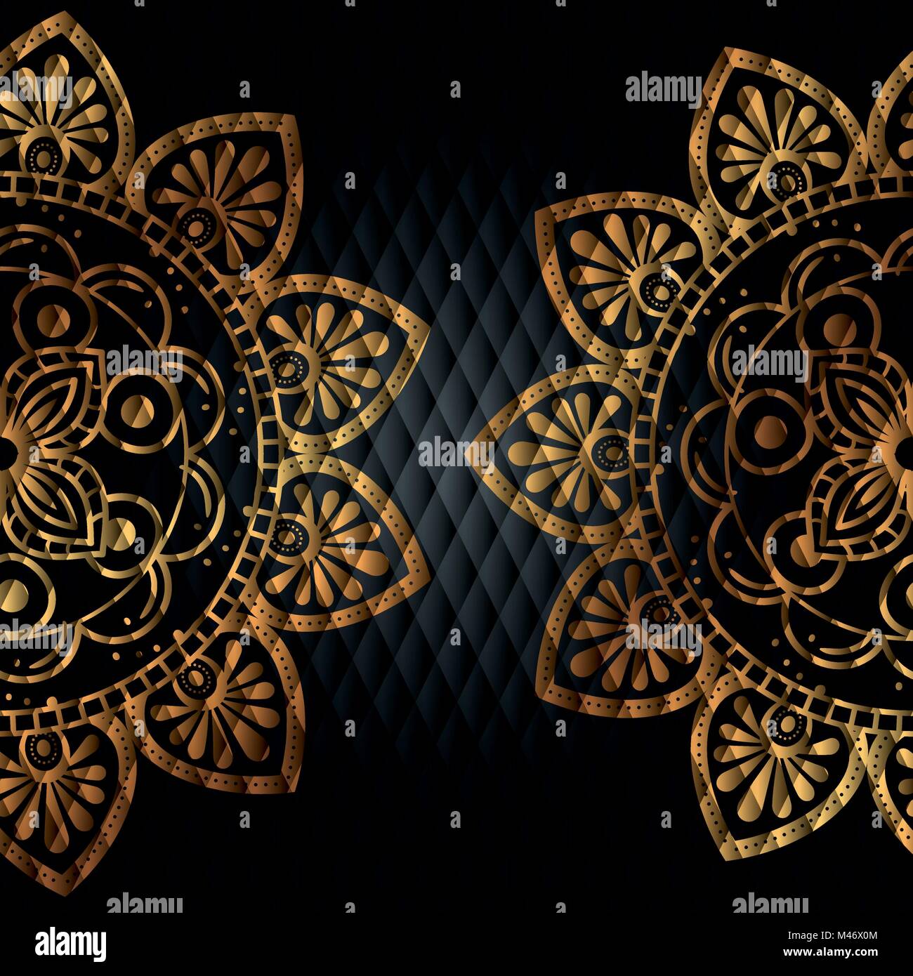golden mandala pattern background vector illustration design Stock ...