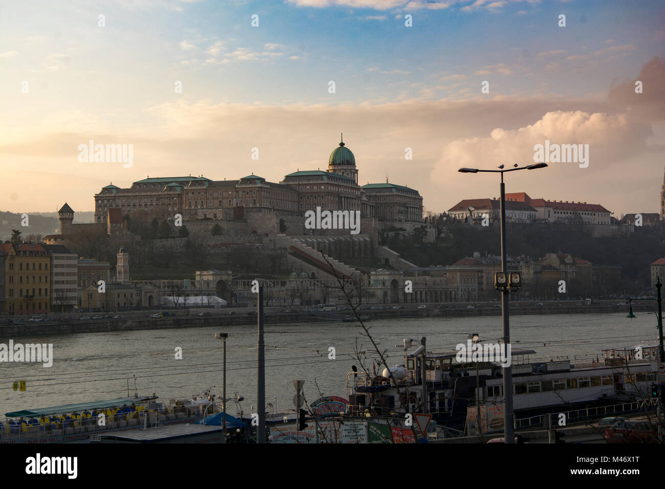Royal Palace Budapest photographed from the Pest Side Stock Photo - Alamy