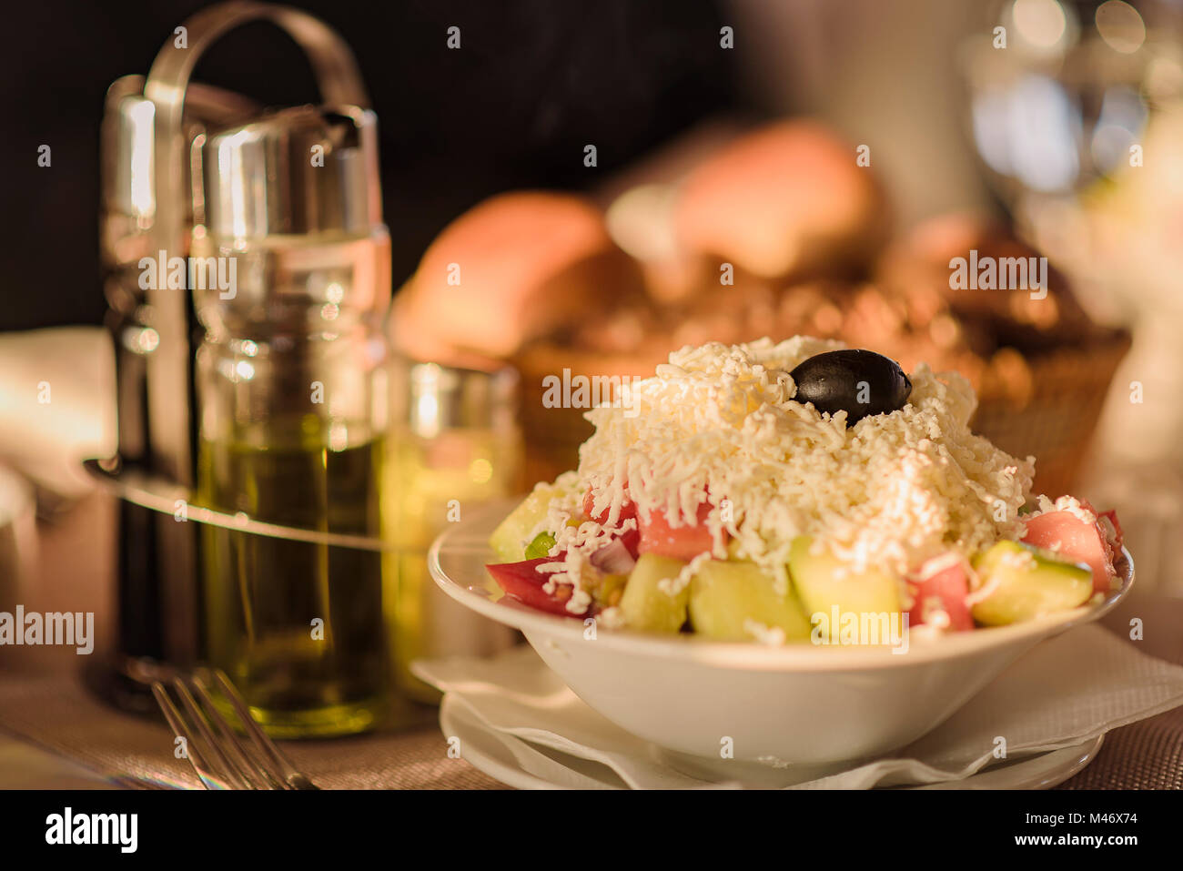 Serbian traditional shopska salad Stock Photo - Alamy