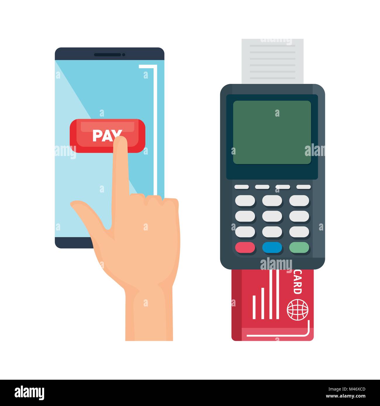 near field communication technology vector illustration design Stock ...