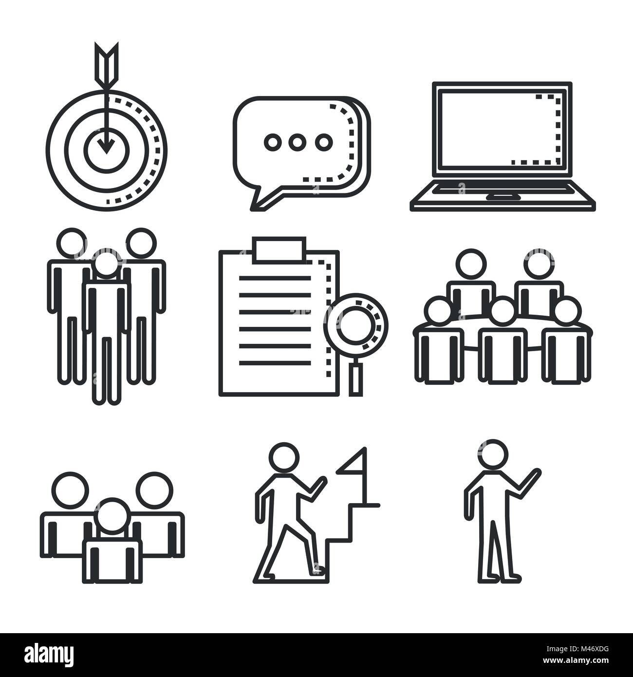 engage business set icons vector illustration design Stock Vector Image ...