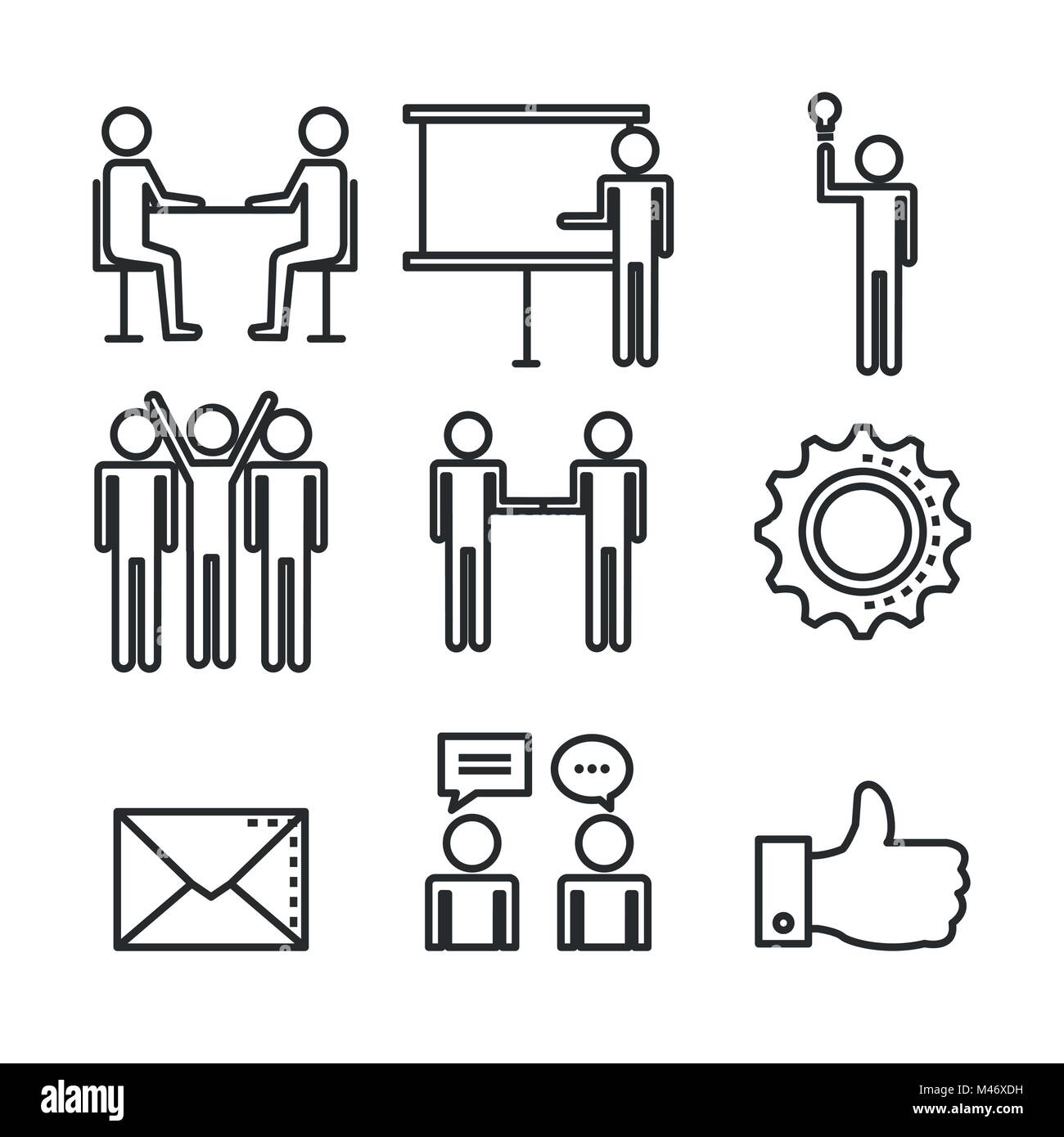 engage business set icons vector illustration design Stock Vector Image ...