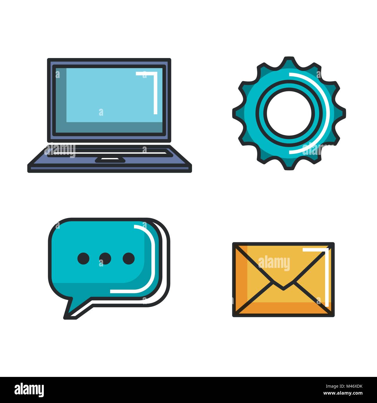 engage business set icons vector illustration design Stock Vector Image ...