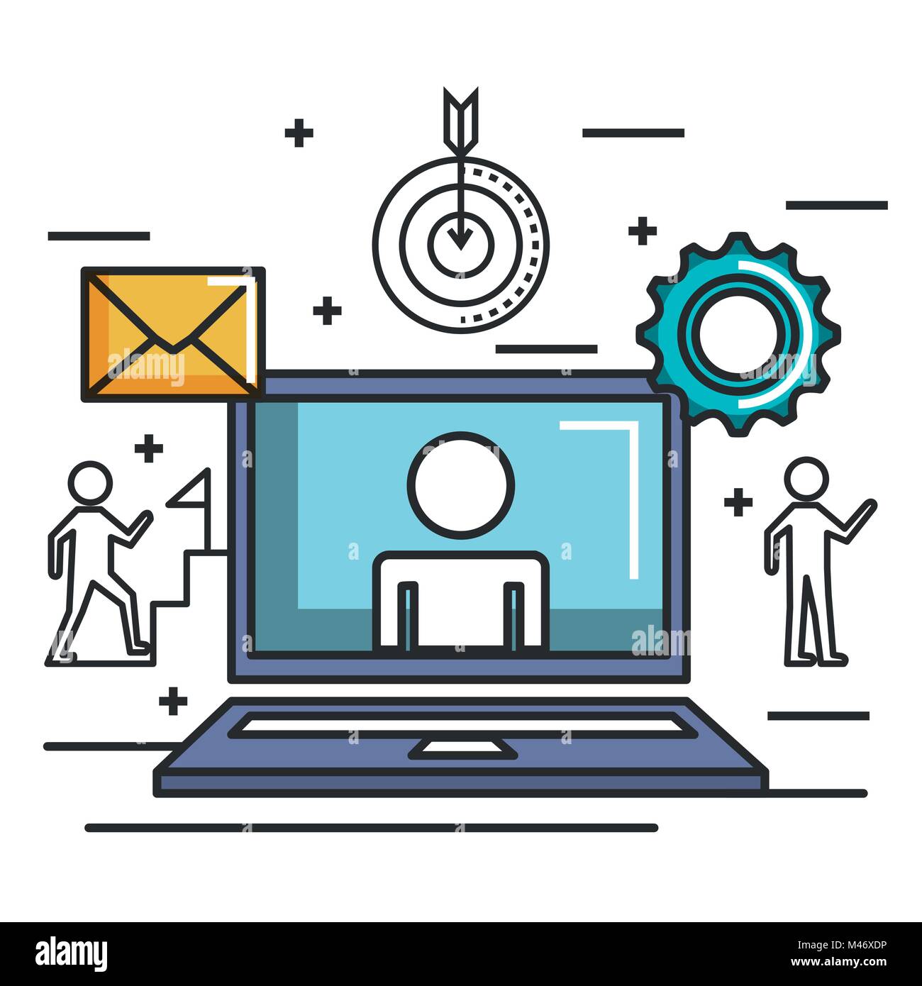 engage business set icons vector illustration design Stock Vector Image ...