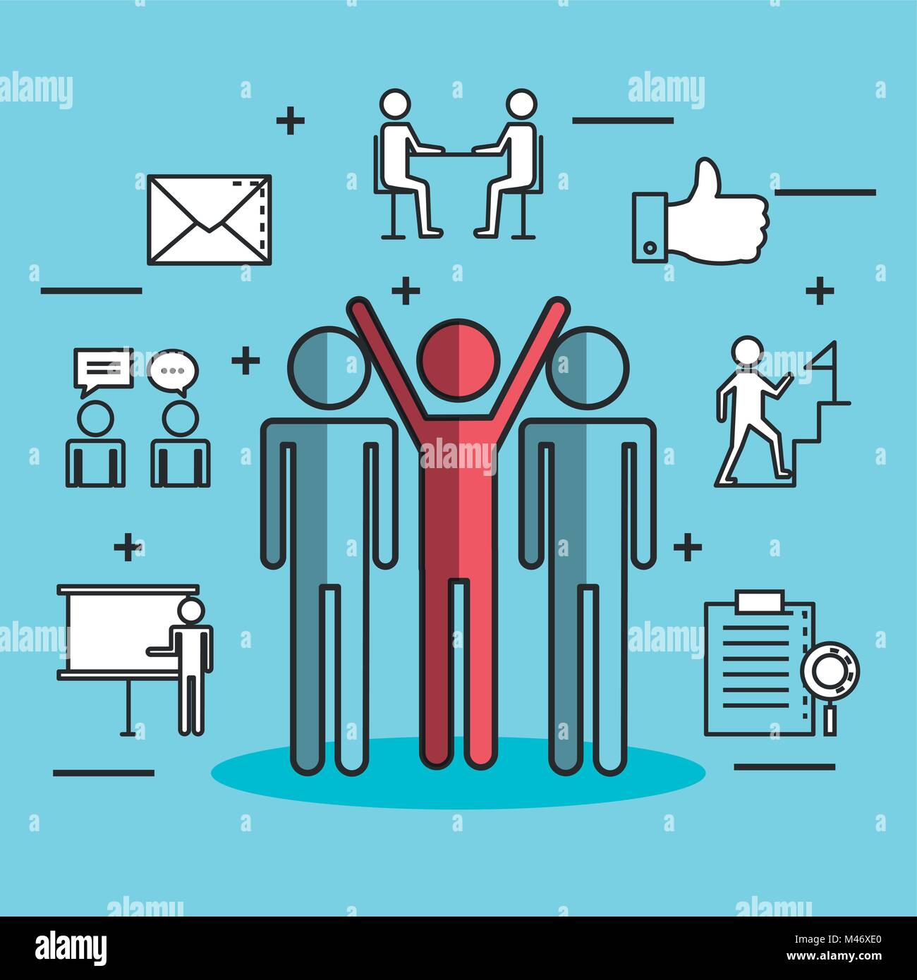 engage business set icons vector illustration design Stock Vector Image ...