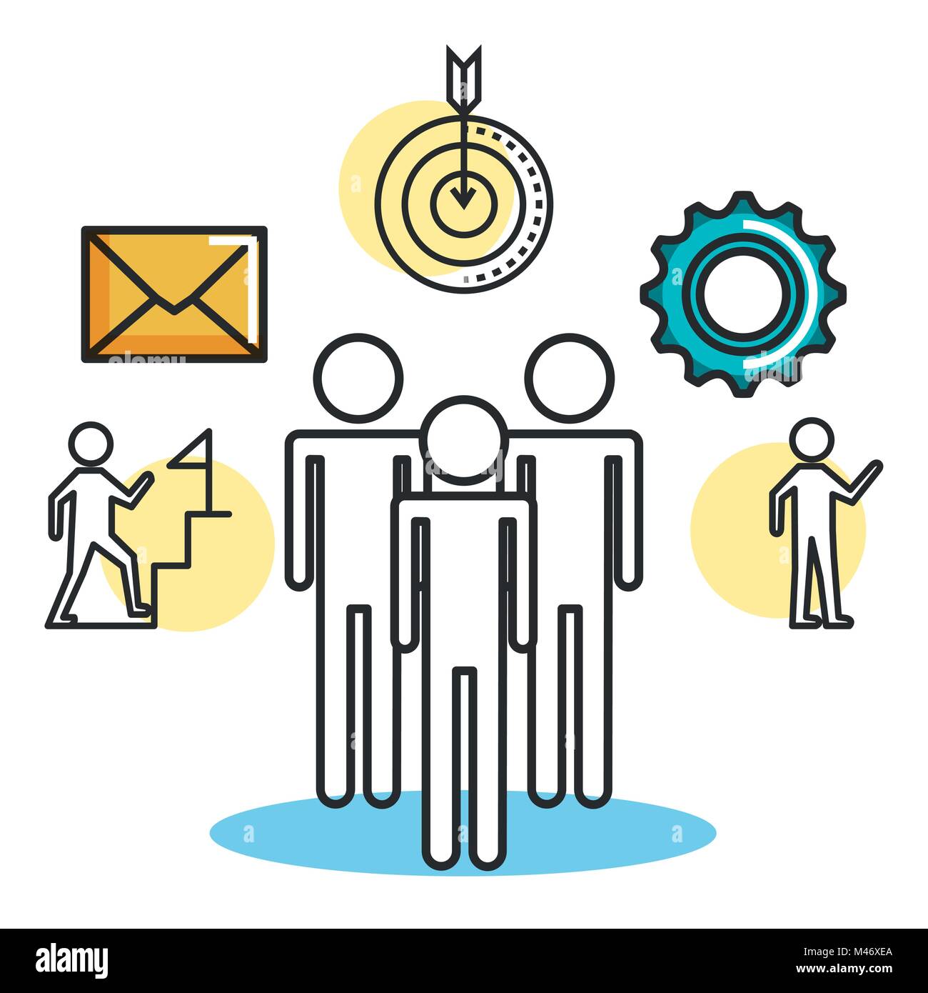 engage business set icons vector illustration design Stock Vector Image ...