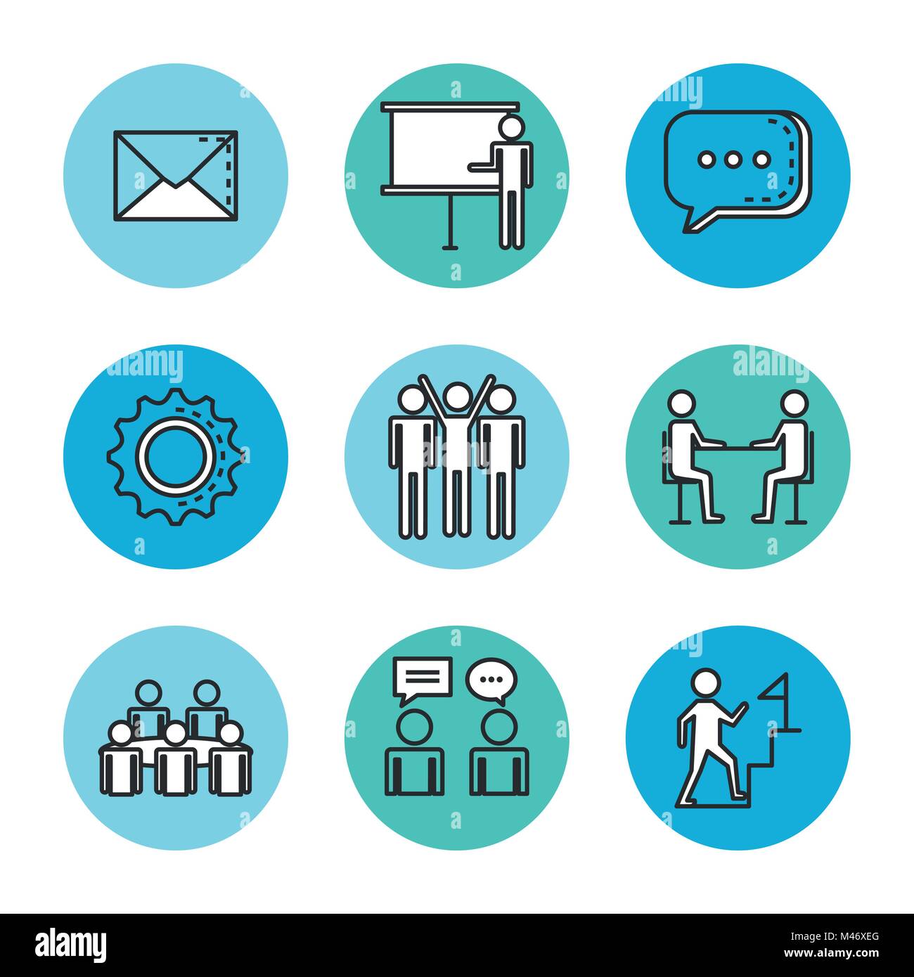 engage business set icons vector illustration design Stock Vector Image ...
