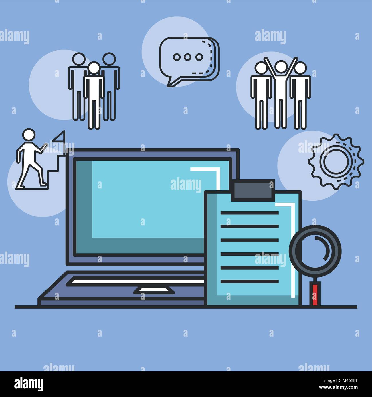 engage business set icons vector illustration design Stock Vector Image ...