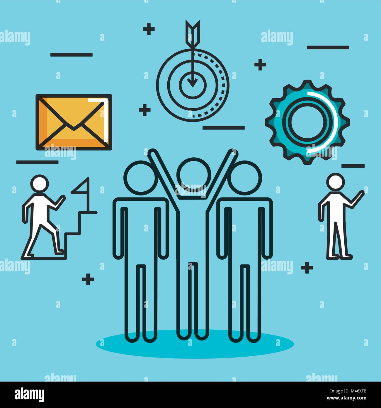 engage business set icons vector illustration design Stock Vector Image ...