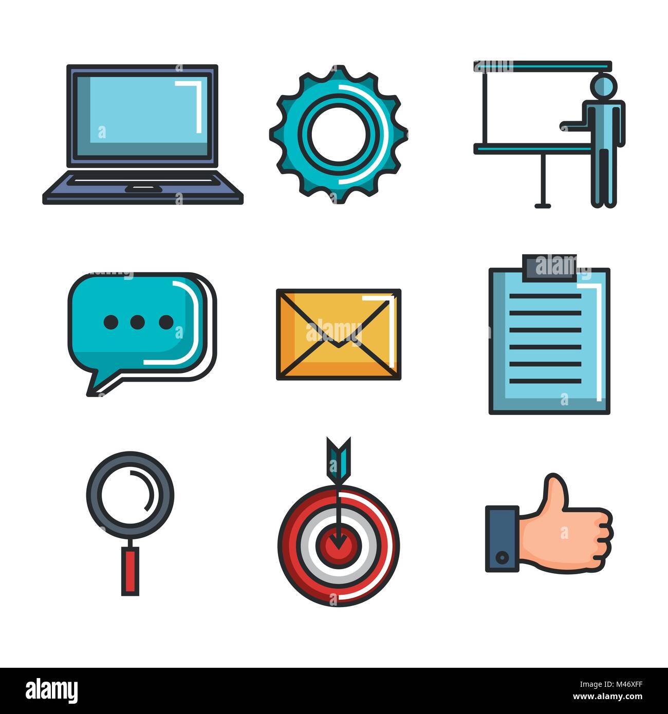 engage business set icons vector illustration design Stock Vector Image ...