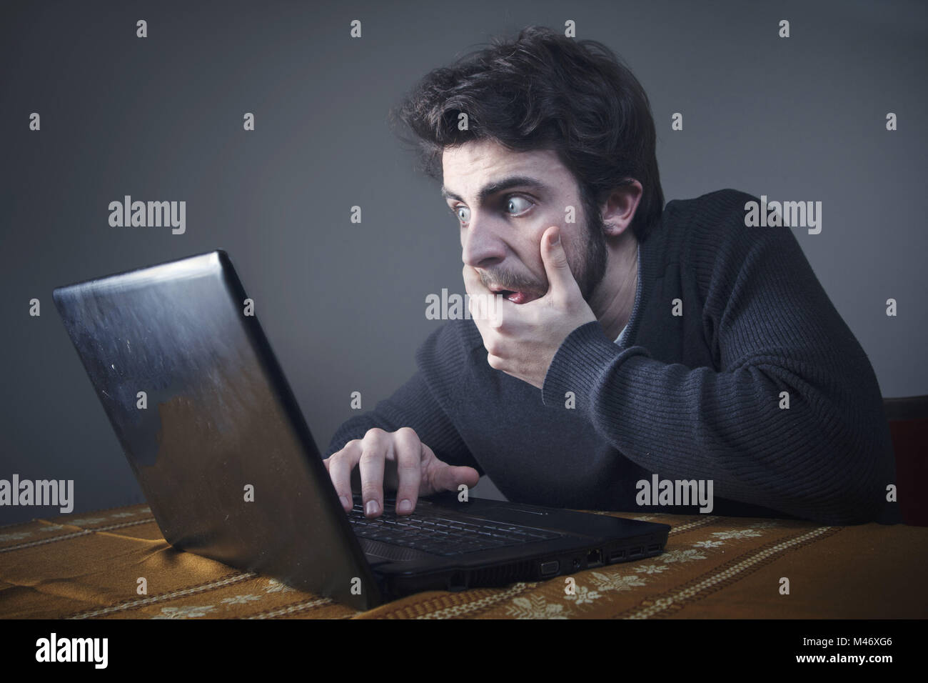 Shocking news on internet Stock Photo - Alamy