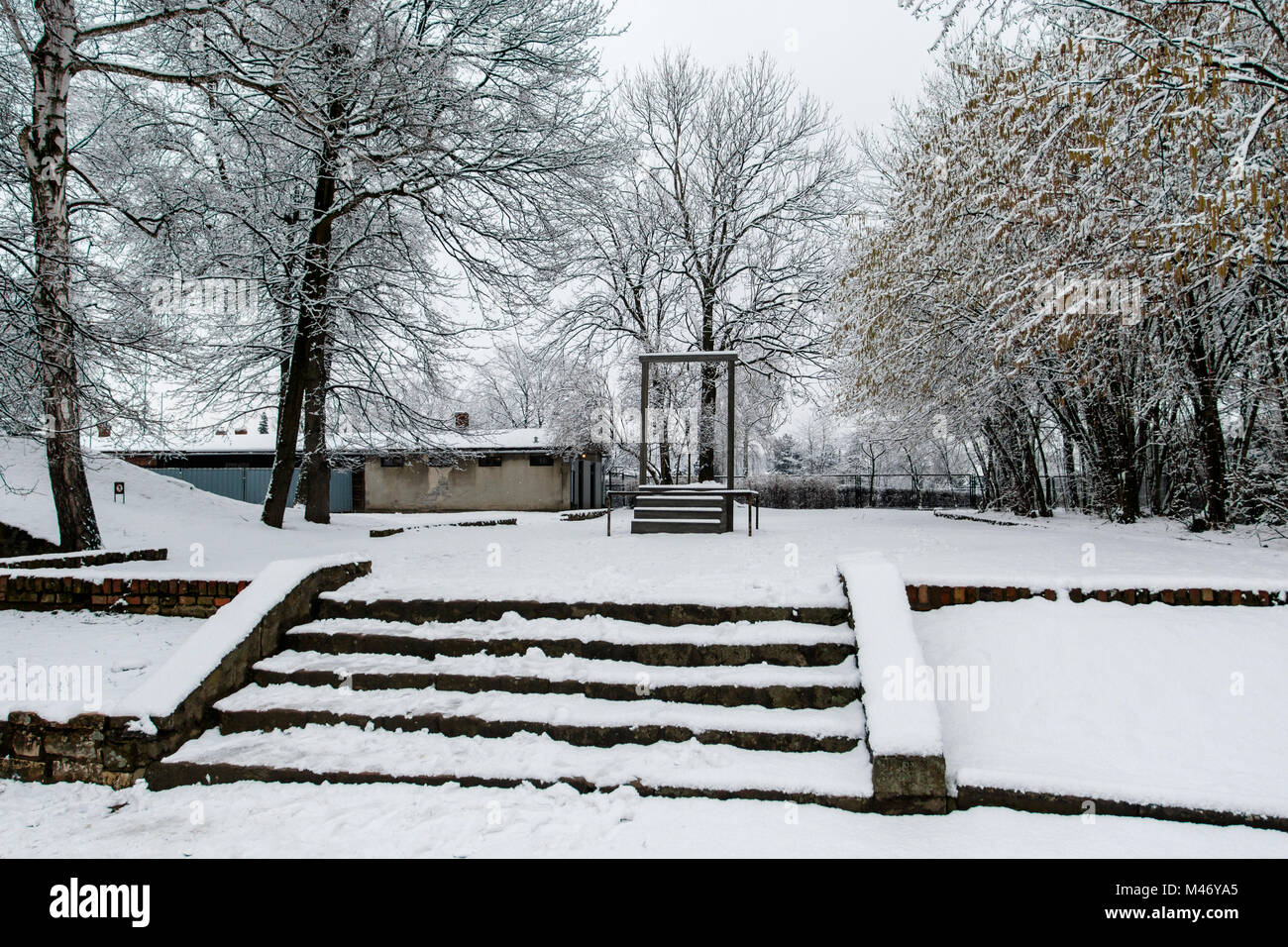 Auschwitz, Lesser Poland / Poland - Feb 04 2018: Auschwitz Birkenau ...