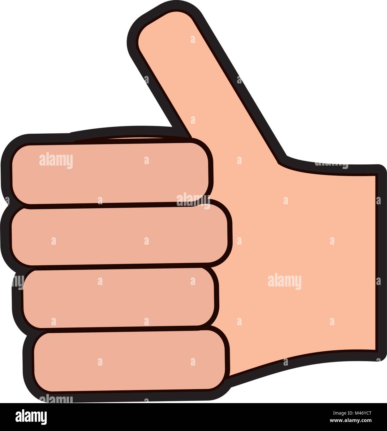 human hand arm palm showing five fingers vector illustration Stock ...