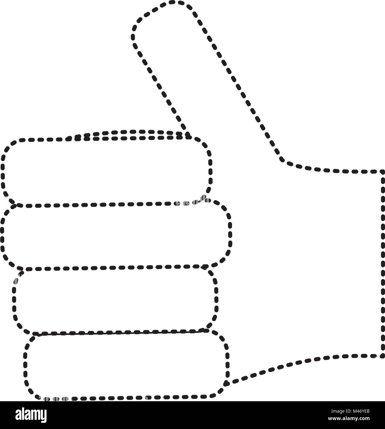 human hand arm palm showing five fingers Stock Vector Image & Art - Alamy