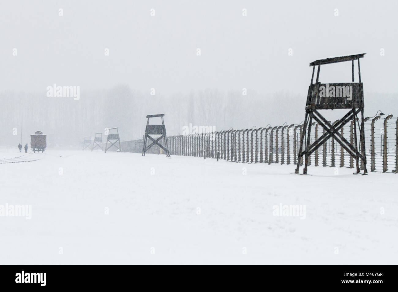 Auschwitz, Lesser Poland / Poland - Feb 04 2018: Auschwitz Birkenau ...