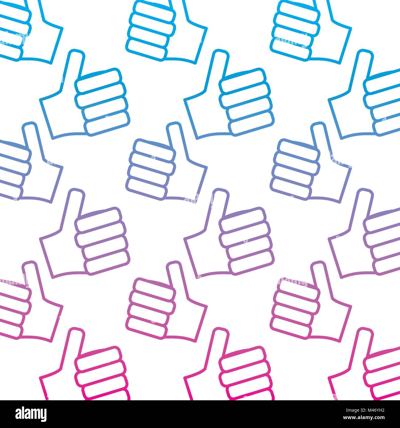 hands showing like making thumb up gesture collection Stock Vector ...