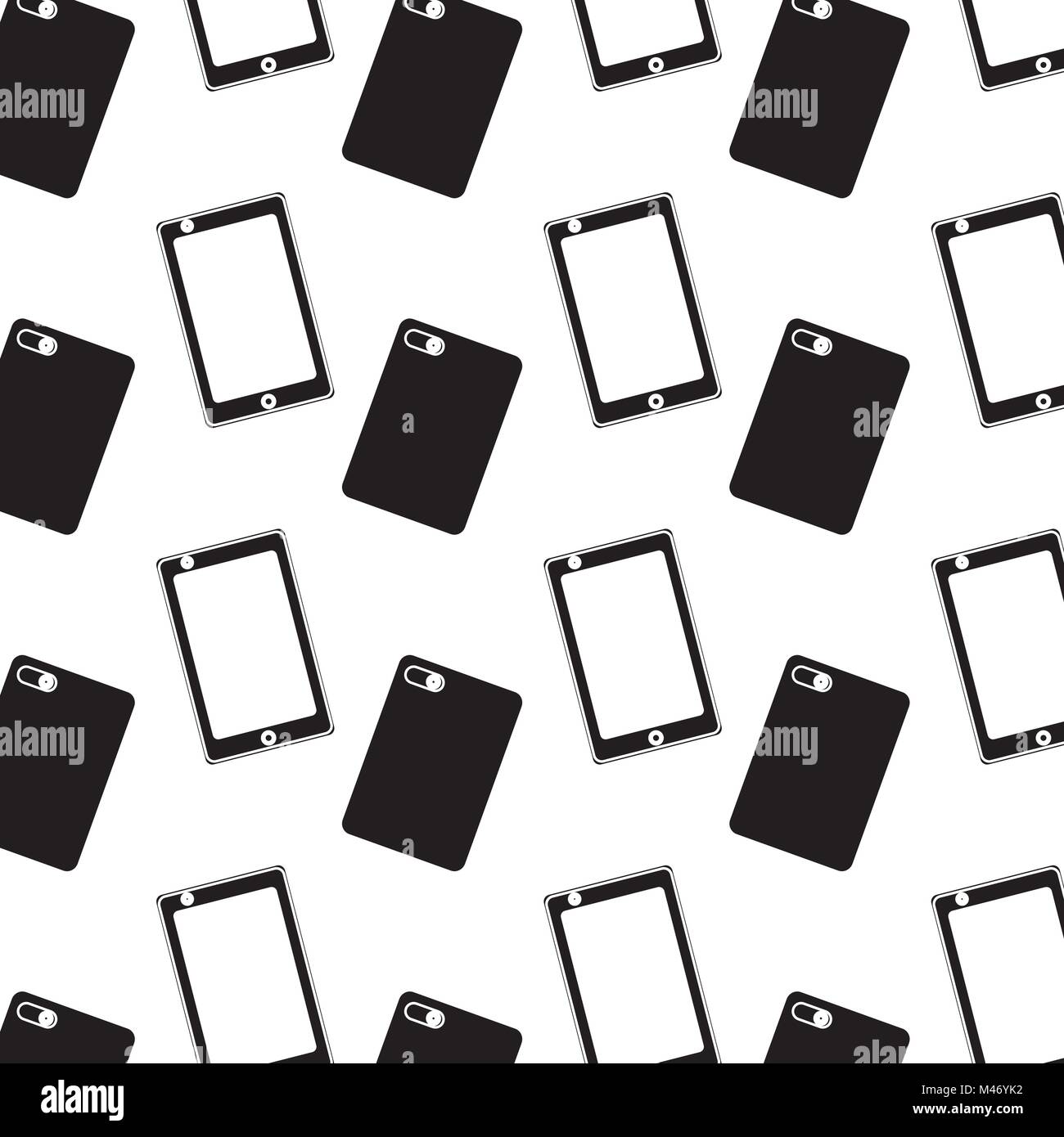 smartphone device digital screen and back view background Stock Vector ...
