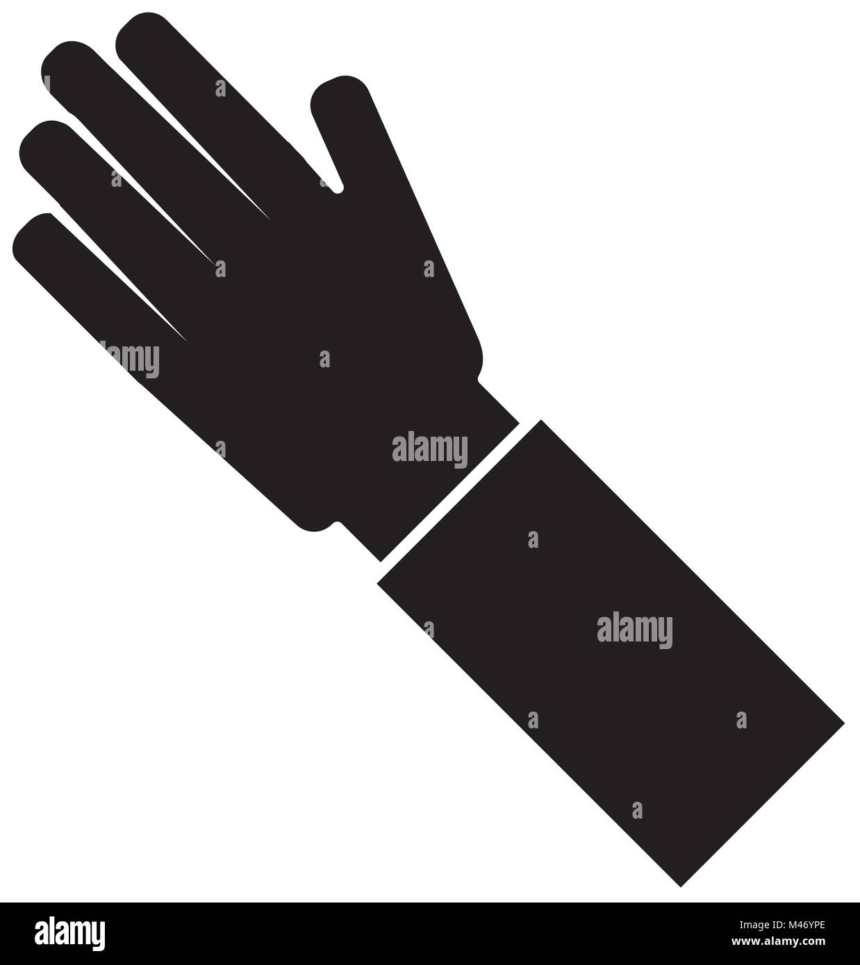 human hand arm palm showing five fingers Stock Vector Image & Art - Alamy