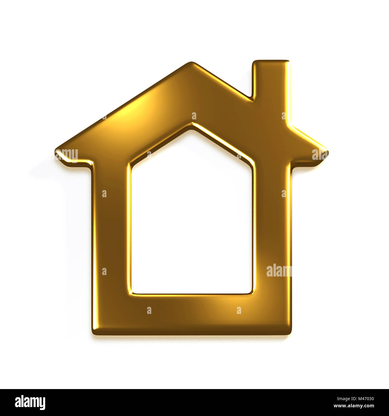 Gold House Real Estate. 3D Render Graphic Illustration Stock Photo - Alamy
