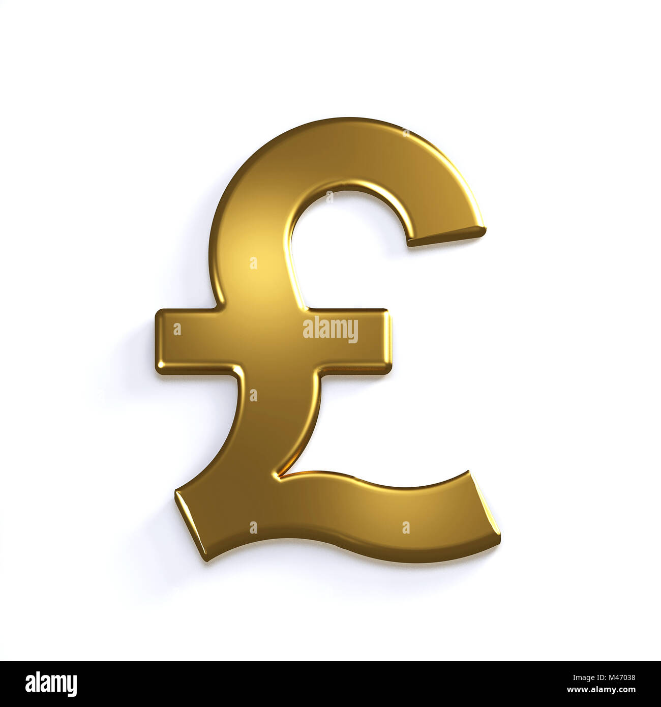 Gold Pound Symbol. 3D Render Illustration Stock Photo - Alamy