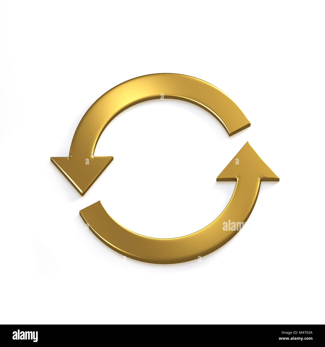 Gold Recycling Circular Arrows. Gold. 3D Render Illustration Stock Photo - Alamy