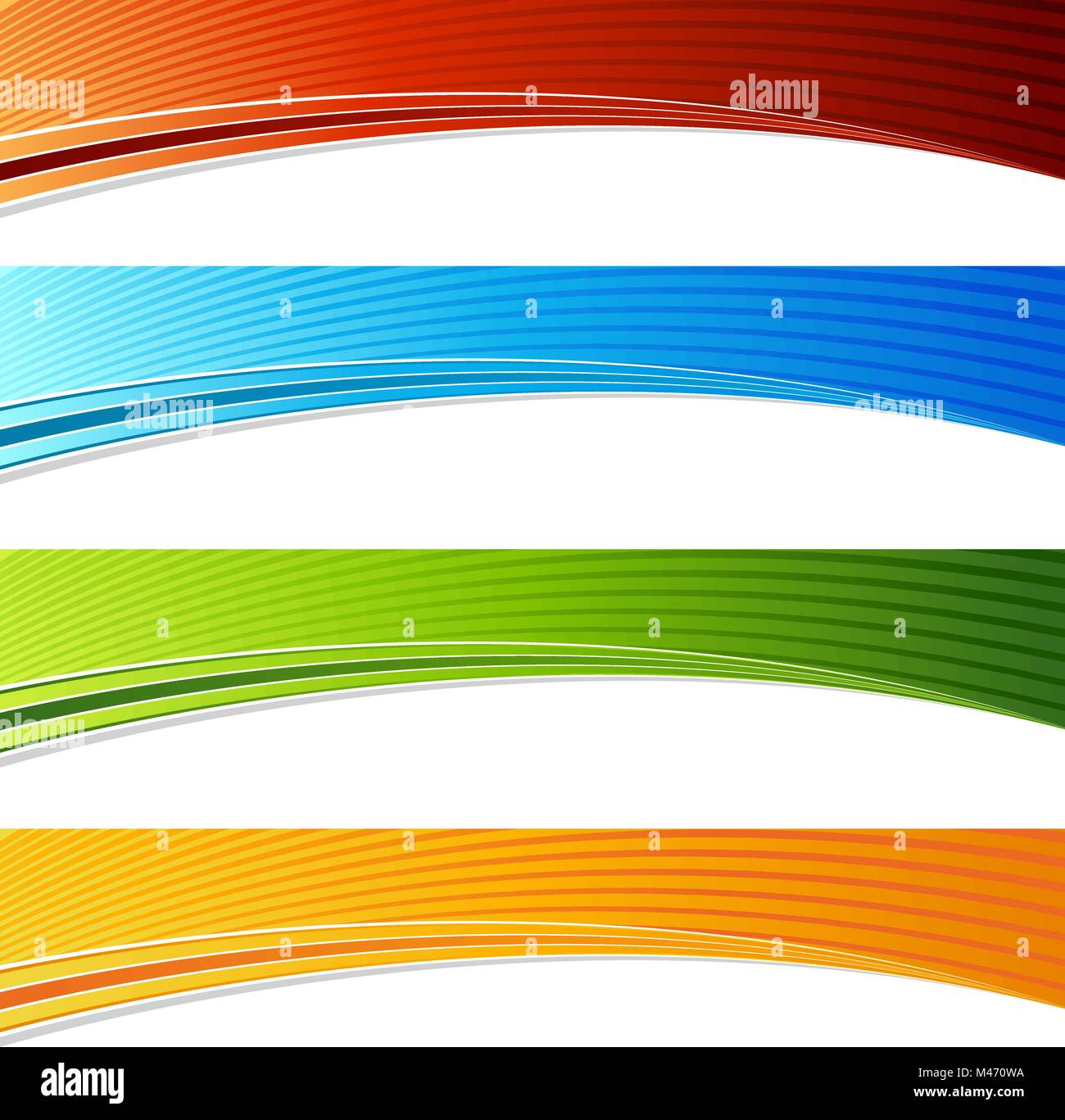 An image of a vibrant color arch wave banner set Stock Vector Image ...