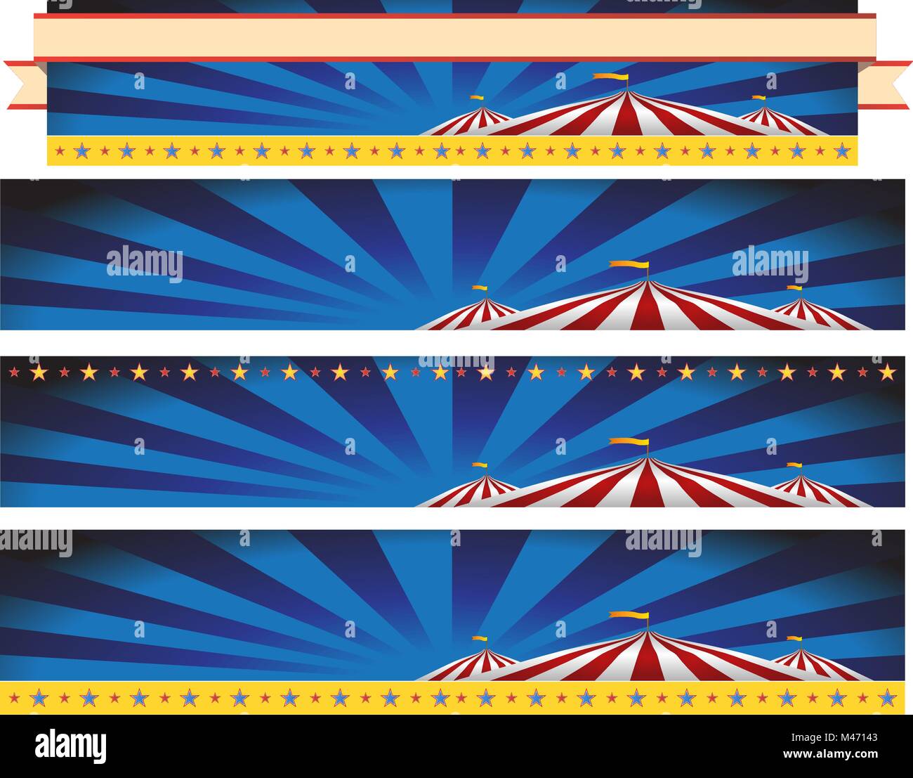 An image of a Circus Carnival Tent Banner Background Set Stock Vector ...