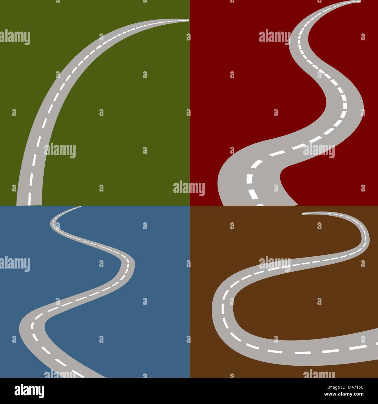 Road curving Stock Vector Images - Alamy