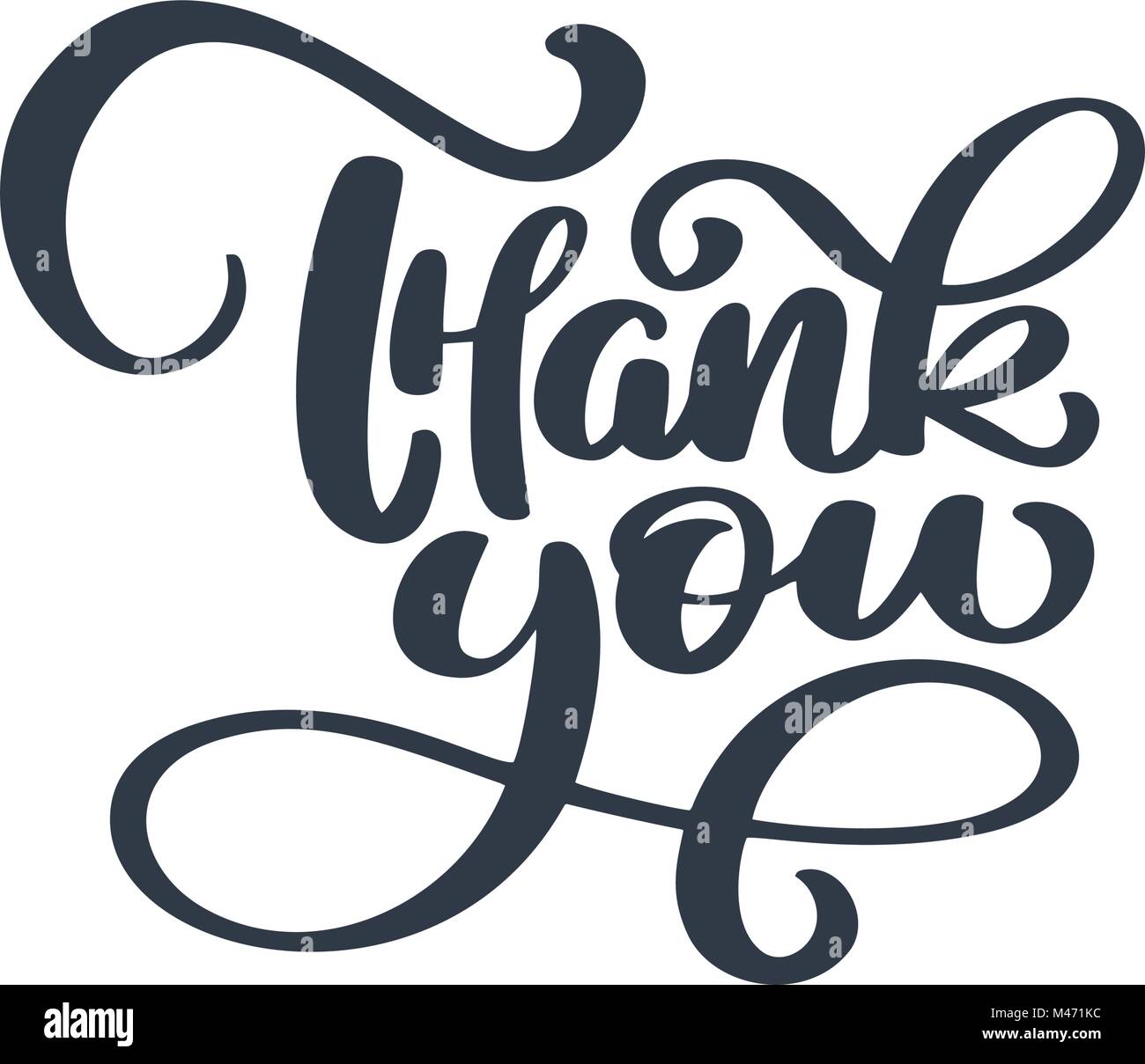 Thank You handwritten inscription. Hand drawn lettering. Thank You ...