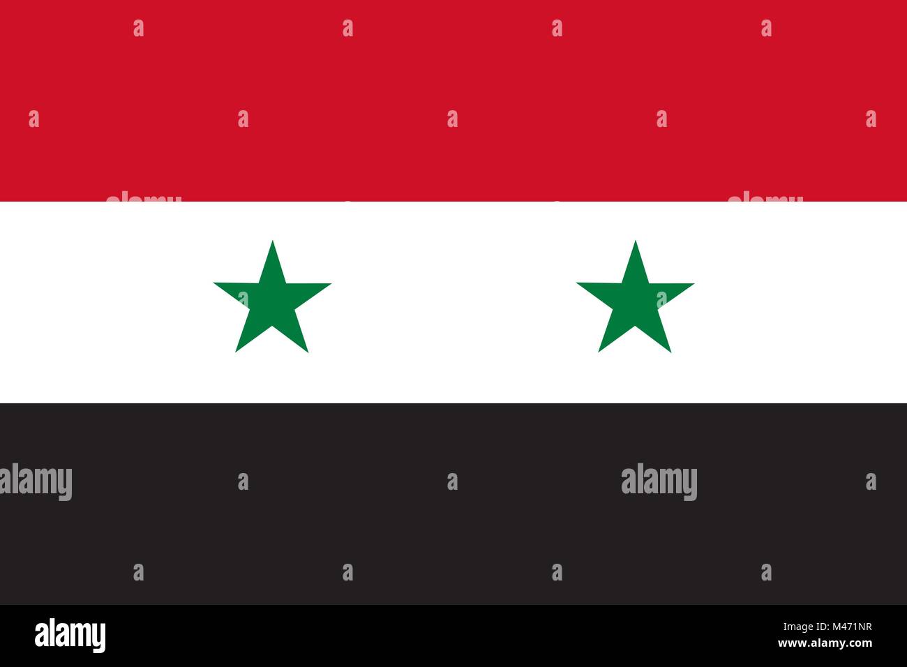 Flag in colors of Syria, vector image Stock Vector Image & Art - Alamy