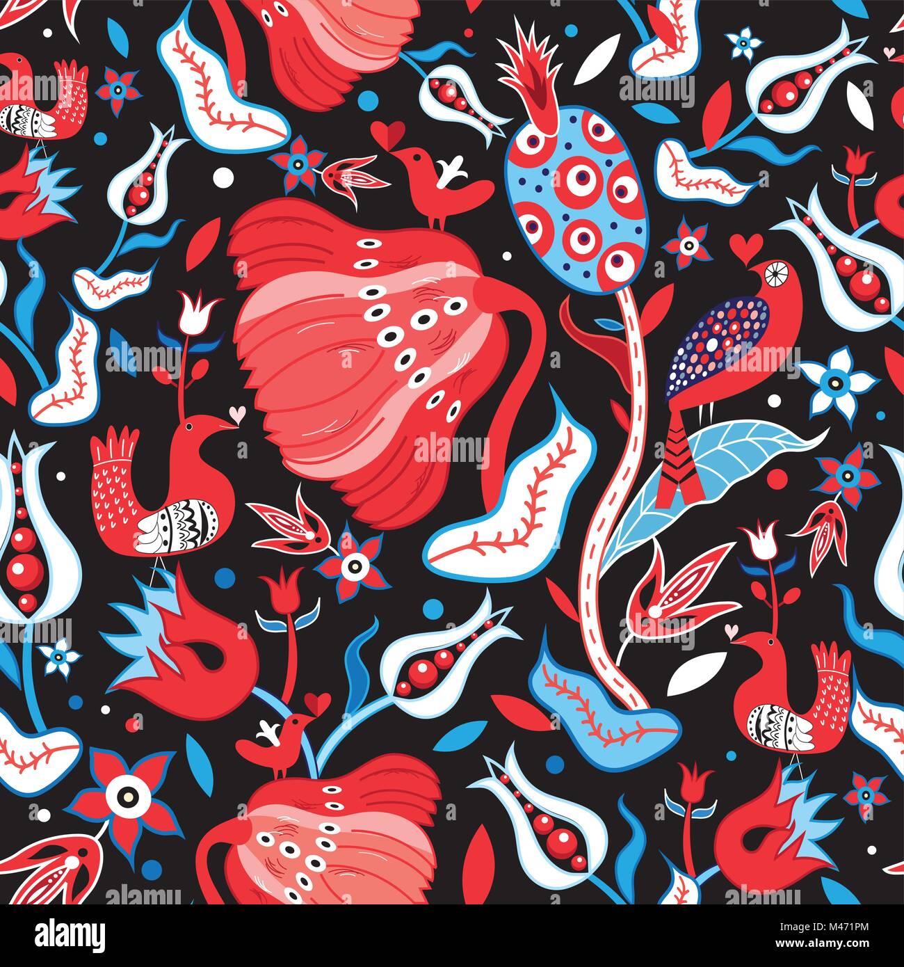 Seamless floral bright pattern Stock Vector Image & Art - Alamy