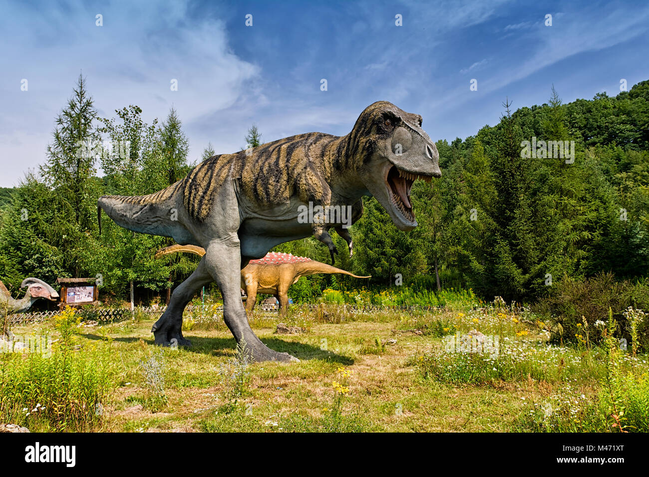 Baltow, Poland - August 02, 2017: Realistic models of natural-sized ...