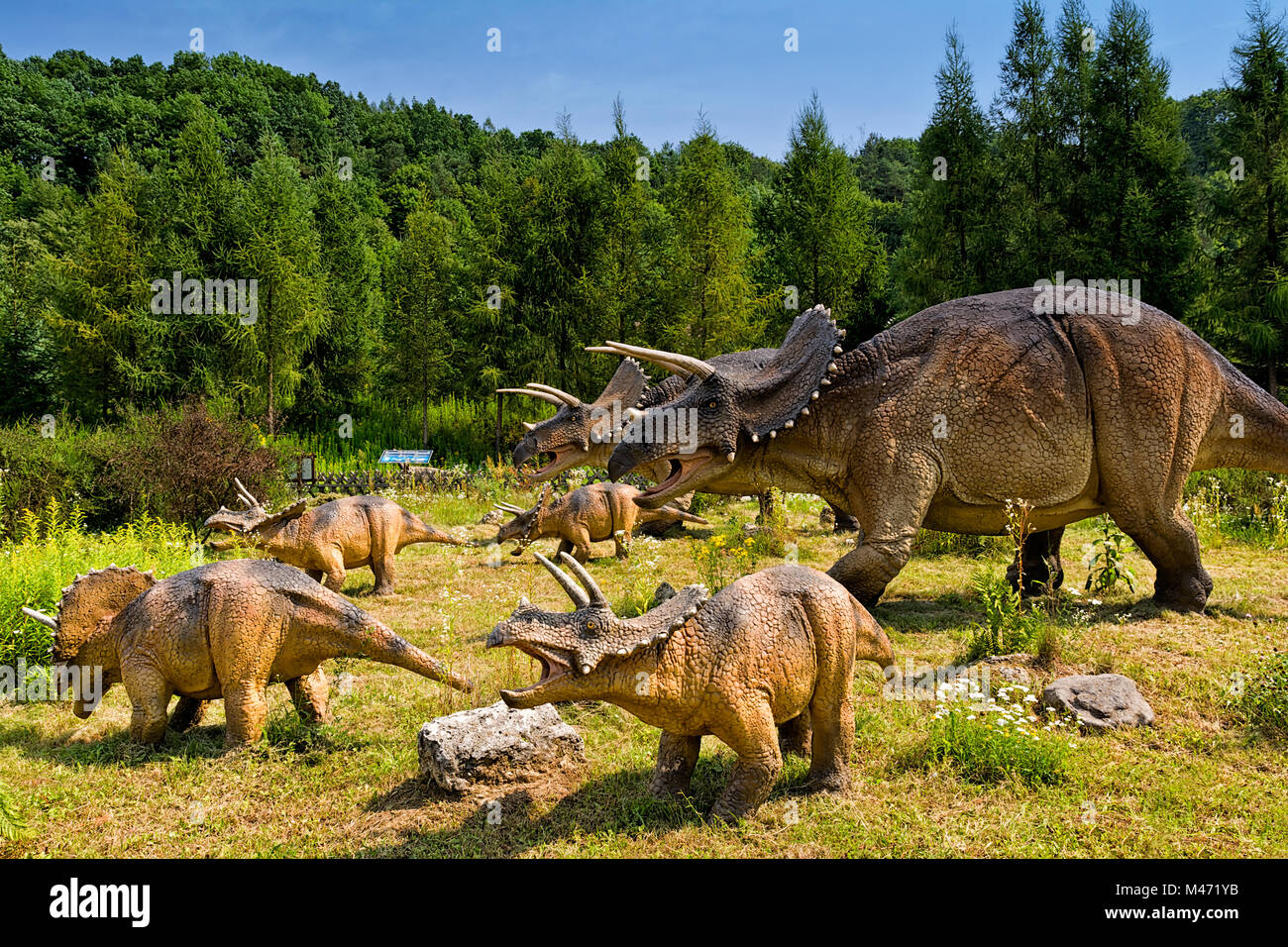 Baltow, Poland - August 02, 2017: Realistic models of natural-sized ...