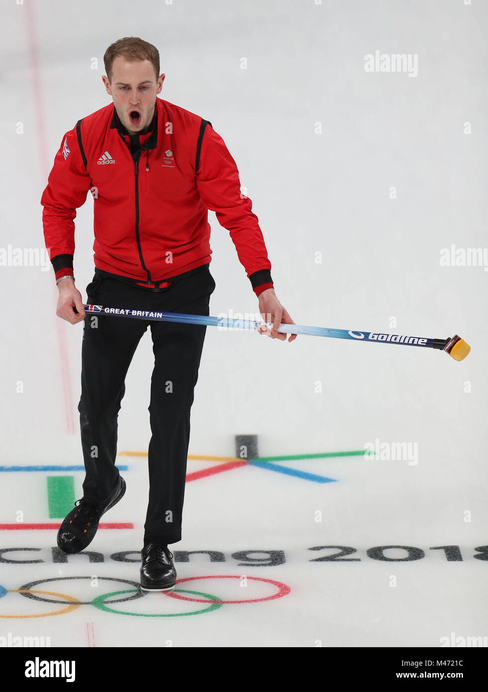 Great Britain's Kyle Smith in their match with Japan in the Round Robin ...