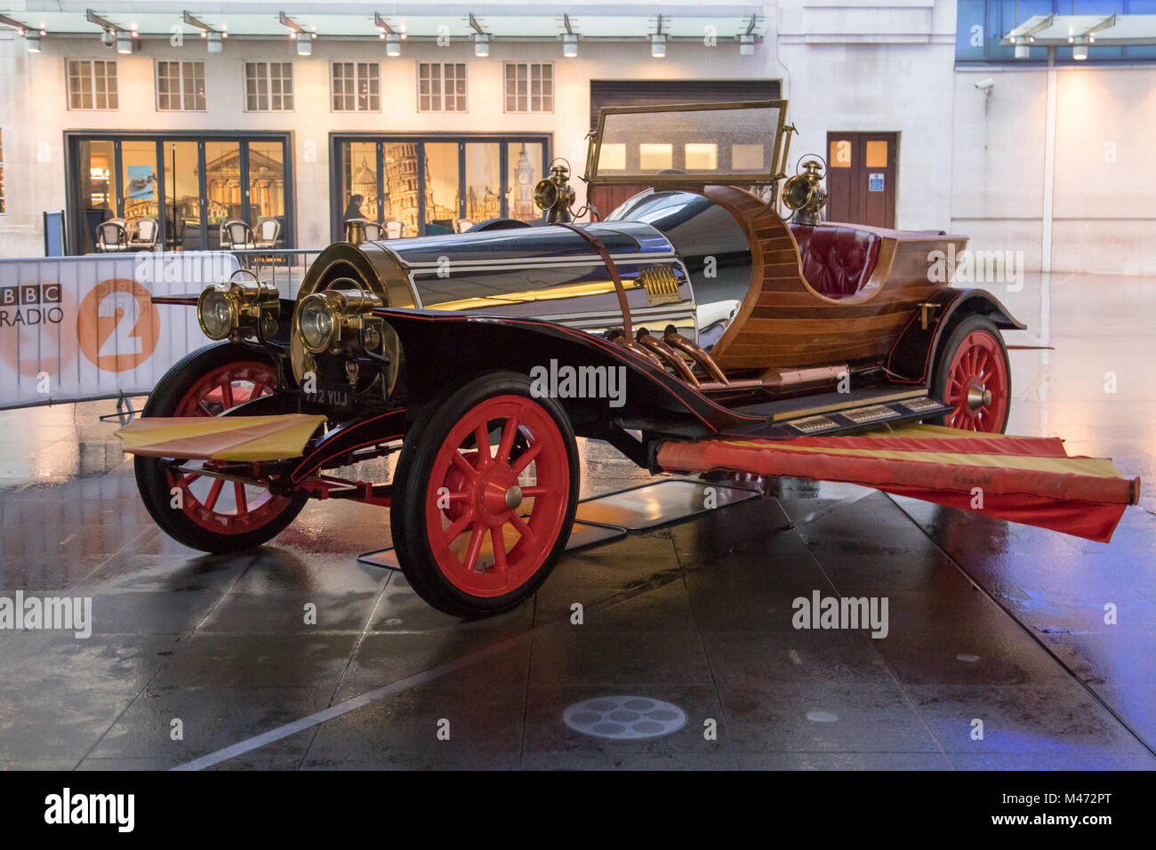 Chitty Chitty Bang Bang is spotted at BBC Radio to promote the launch ...