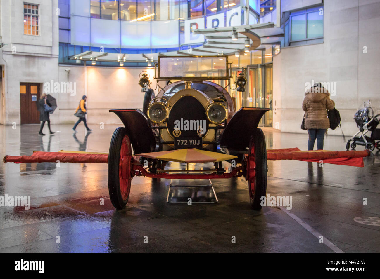 Chitty Chitty Bang Bang is spotted at BBC Radio to promote the launch ...