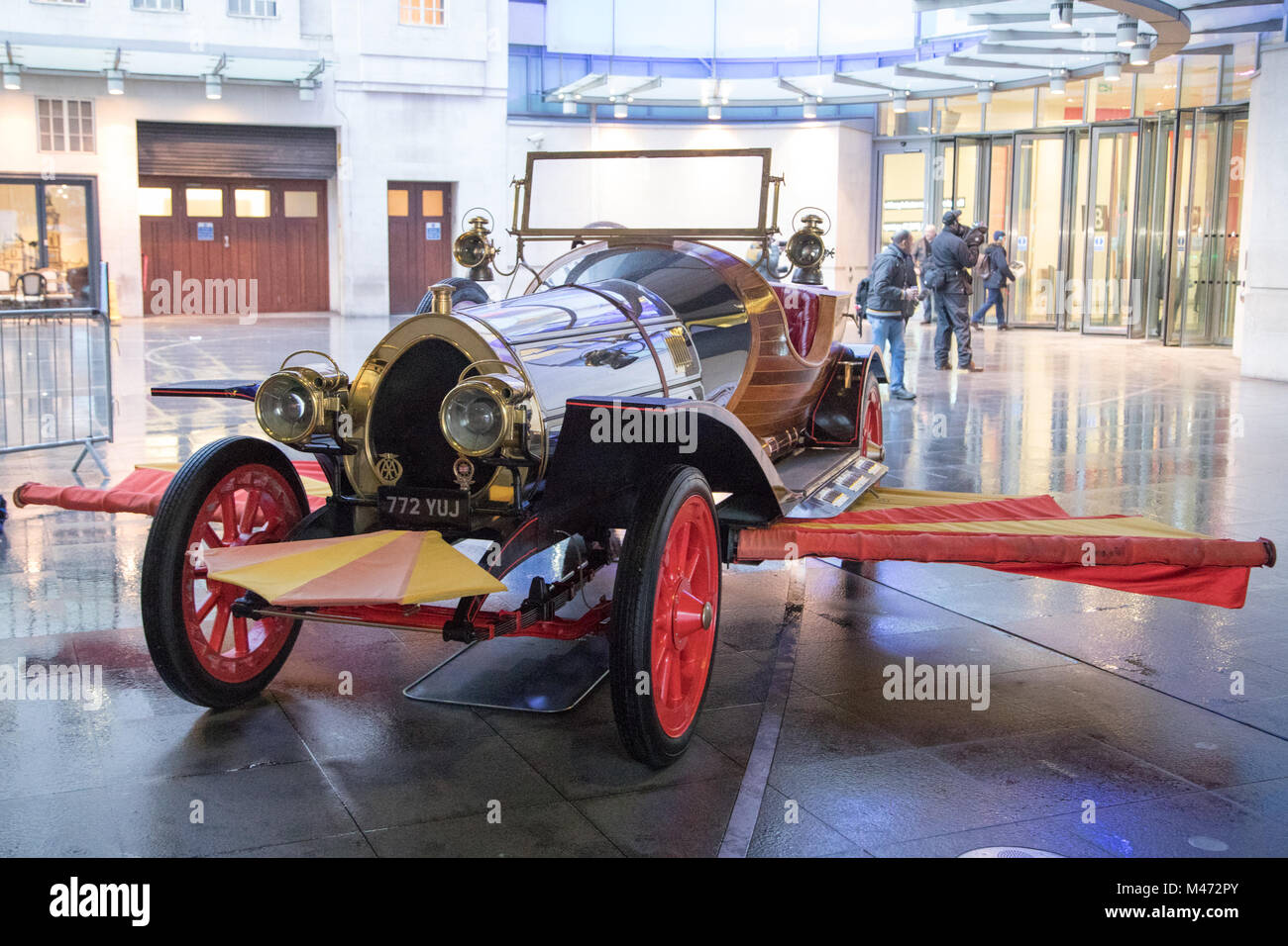 Chitty Chitty Bang Bang is spotted at BBC Radio to promote the launch ...